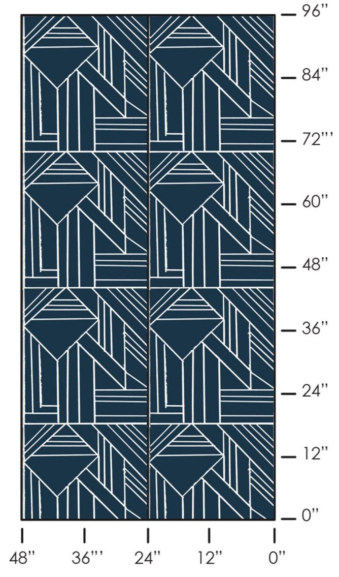 Maze Navy Wallcovering – Bradley USA