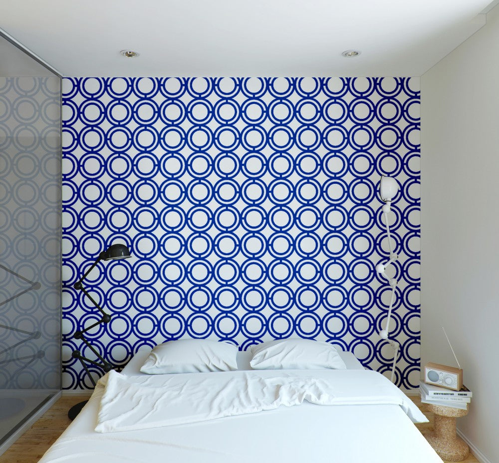 Palladian Loop Navy Blue Wallcovering – Bradley USA