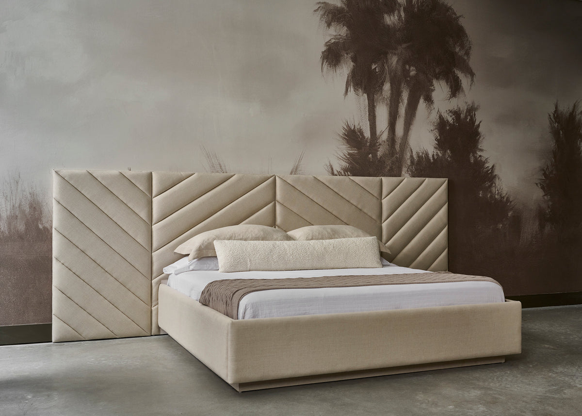 Ellison Chevron Upholstered Bed (Extended) – Bradley USA