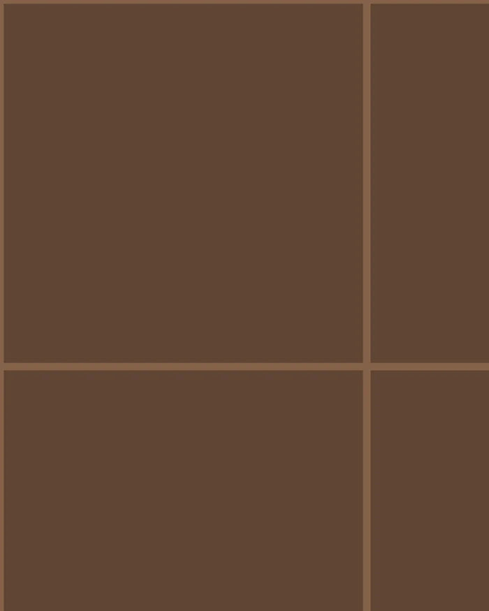 Grid Large Thin - Light Brown Lines on Brown Background – Bradley USA