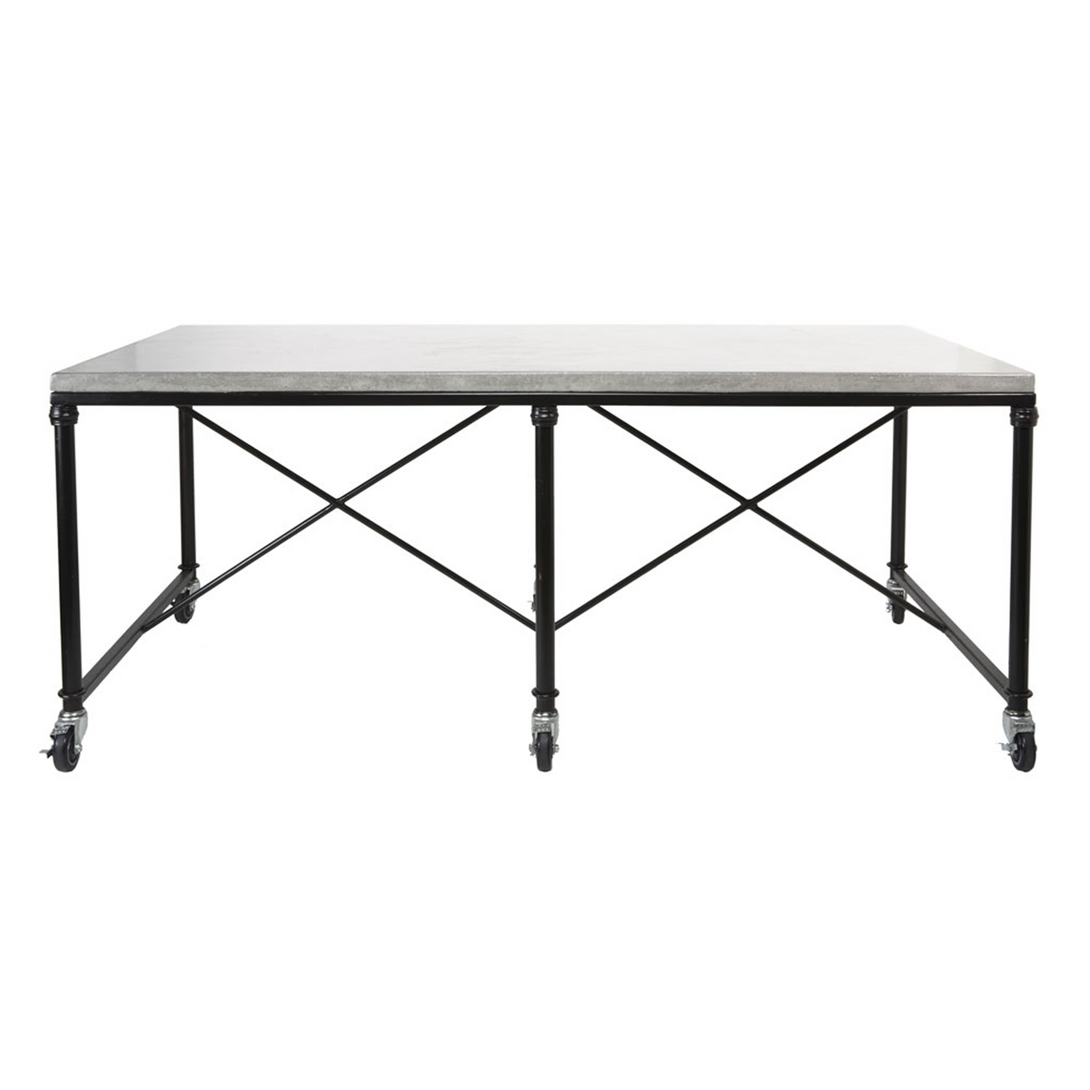 Jacob Work Table With Industrial Casters – Bradley USA