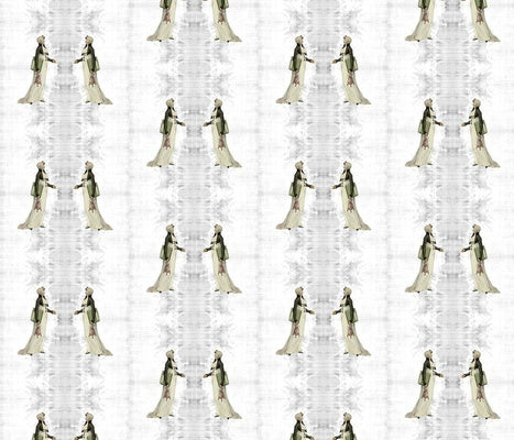 Lady Poltergeist Small on White Workshirt Fabric – Bradley USA